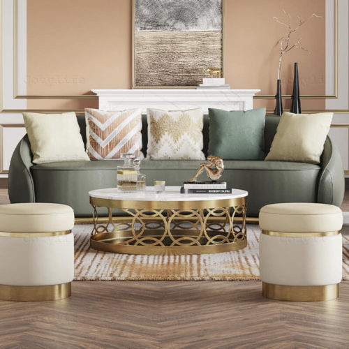 High End Curved Sofa Set | Modern Curved Couch Set