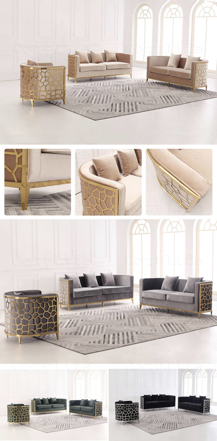 Luxurious Sofa Design In Gold Frame | Luxury Sofa Günstig